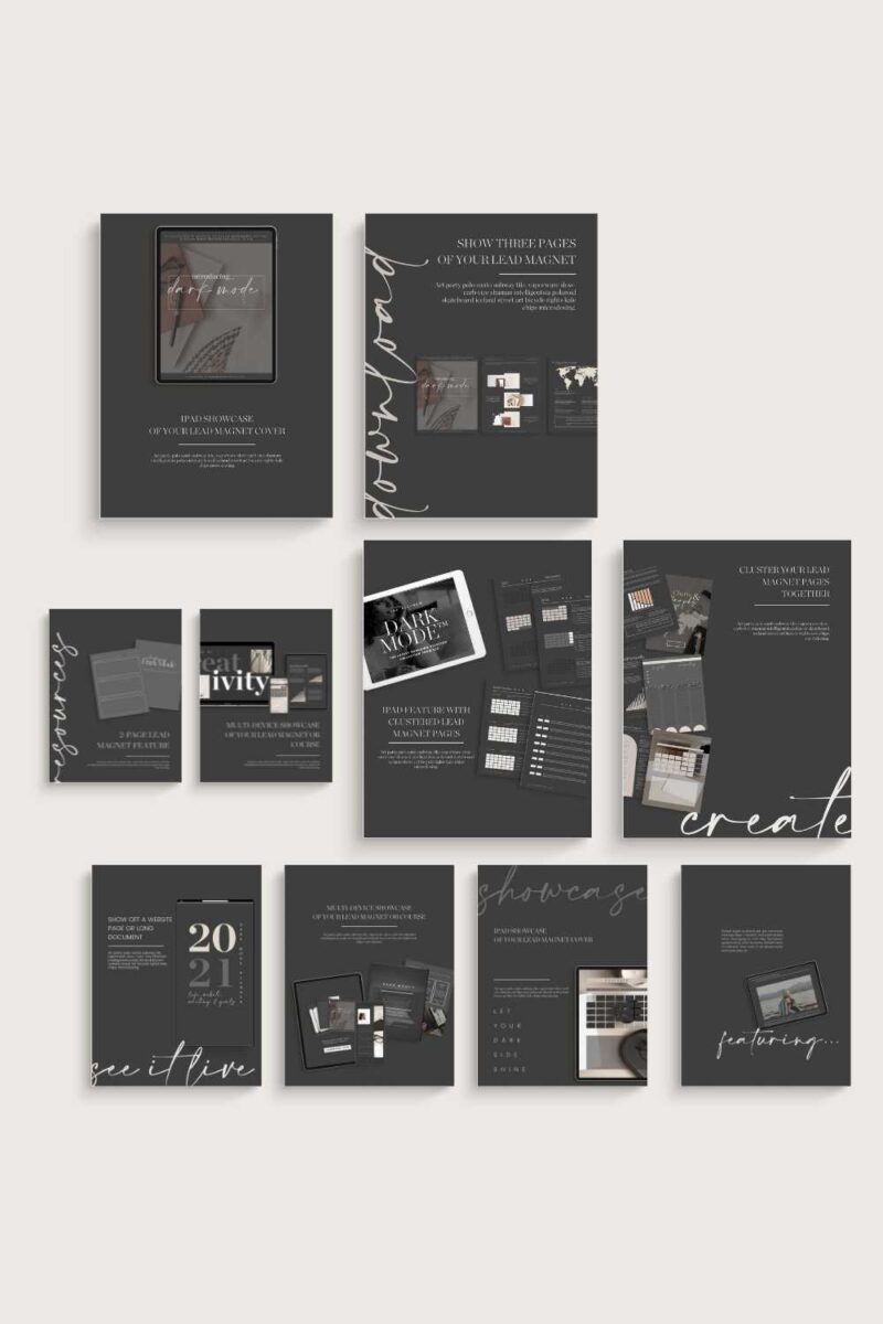 DARK MODE™ - Canva Template Covers, Inspirational Pages & Promotional ...